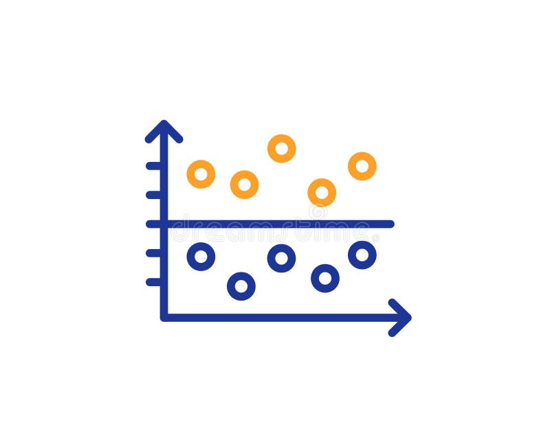 Dot Plot Graph Line Icon. Presentation Chart Sign. Vector Stock Vector ...