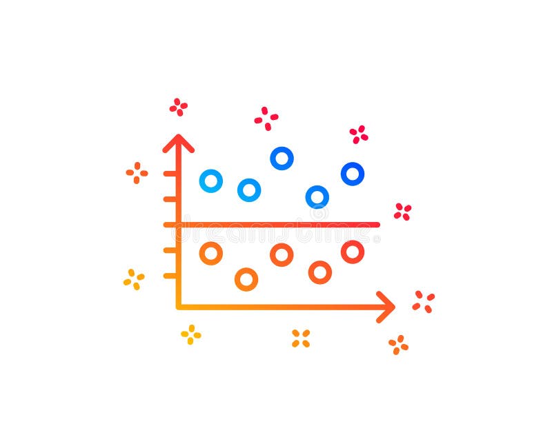 Dot Plot Graph Line Icon. Presentation Chart Sign. Vector Stock Vector ...