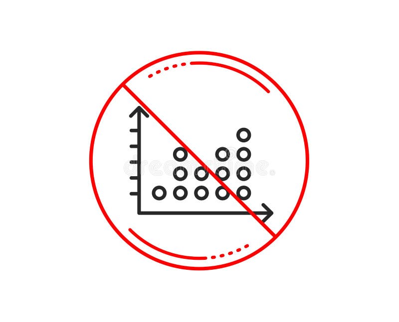 Dot Plot Graph Line Icon. Presentation Chart Sign. Vector Stock Vector ...