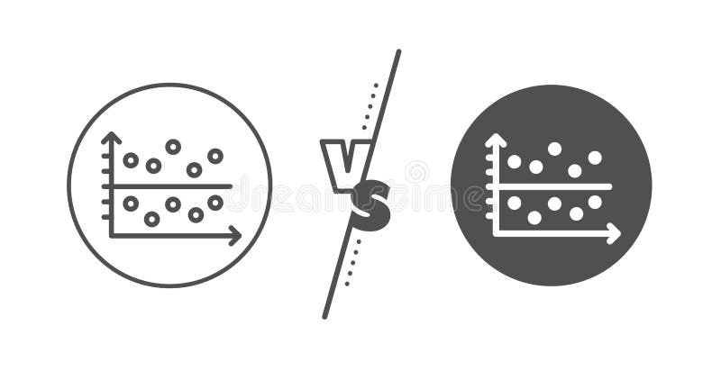 Dot Plot Graph Line Icon. Presentation Chart Sign. Vector Stock Vector ...