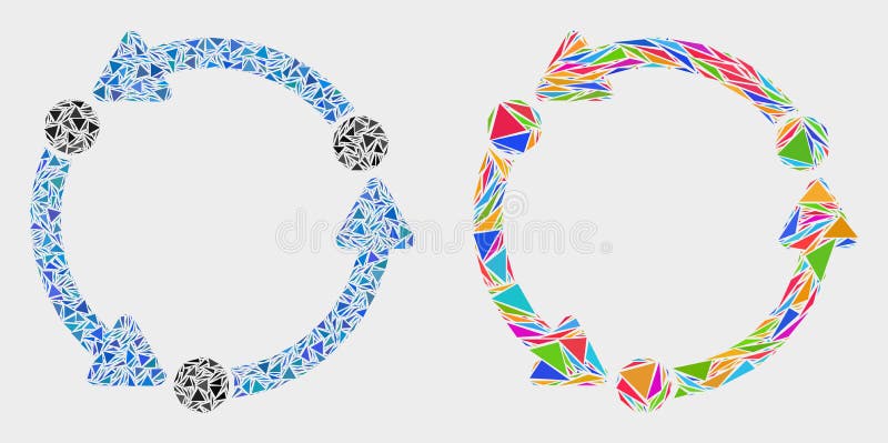 Vector Dot Rotation Mosaic Icon of Triangle Items Stock Vector ...
