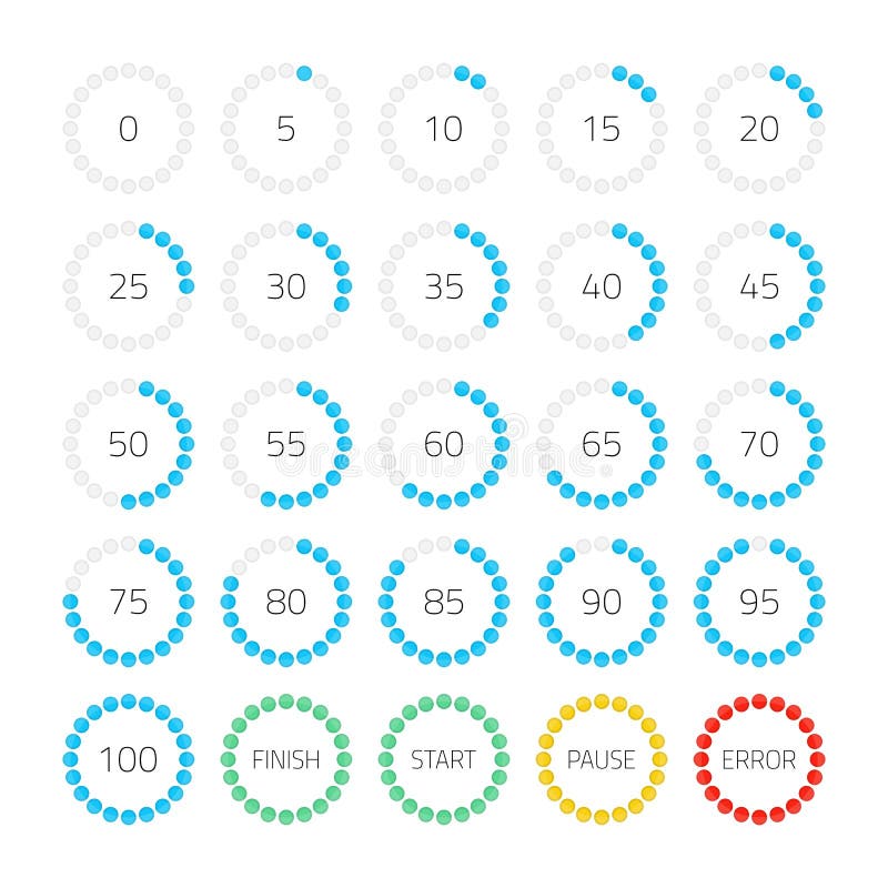Circle Loading Progress Bars Stock Illustrations – 546 Circle Loading ...