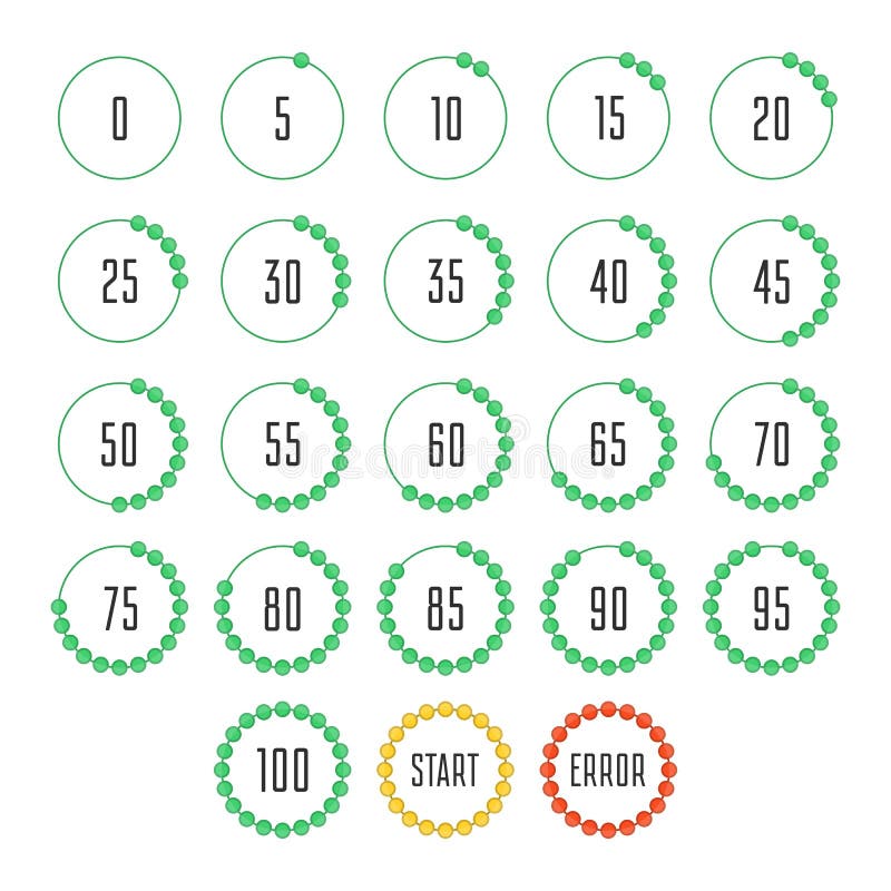 Dot round progress bar. stock vector. Illustration of circle - 123470524