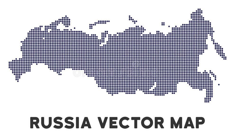 Pixelated Russia Map stock vector. Illustration of state - 122651576