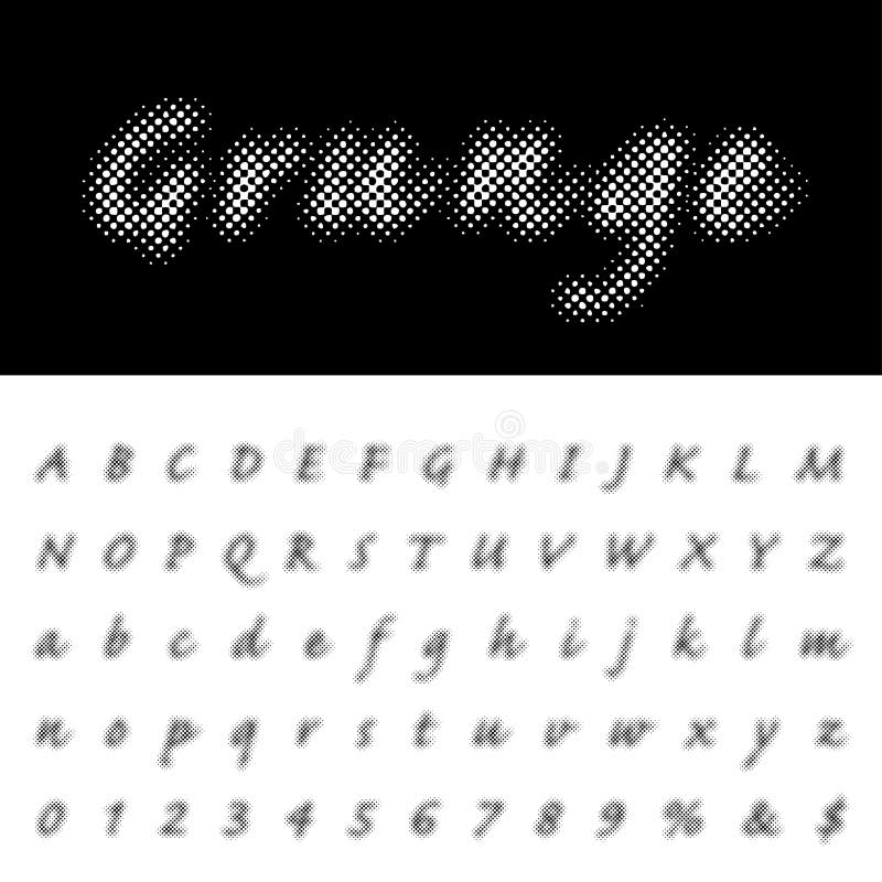 Dot script alpha stock vector. Illustration of illegible - 87715953