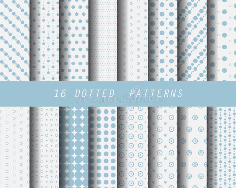 16 dot seamless patterns stock vector. Illustration of paper - 45895713