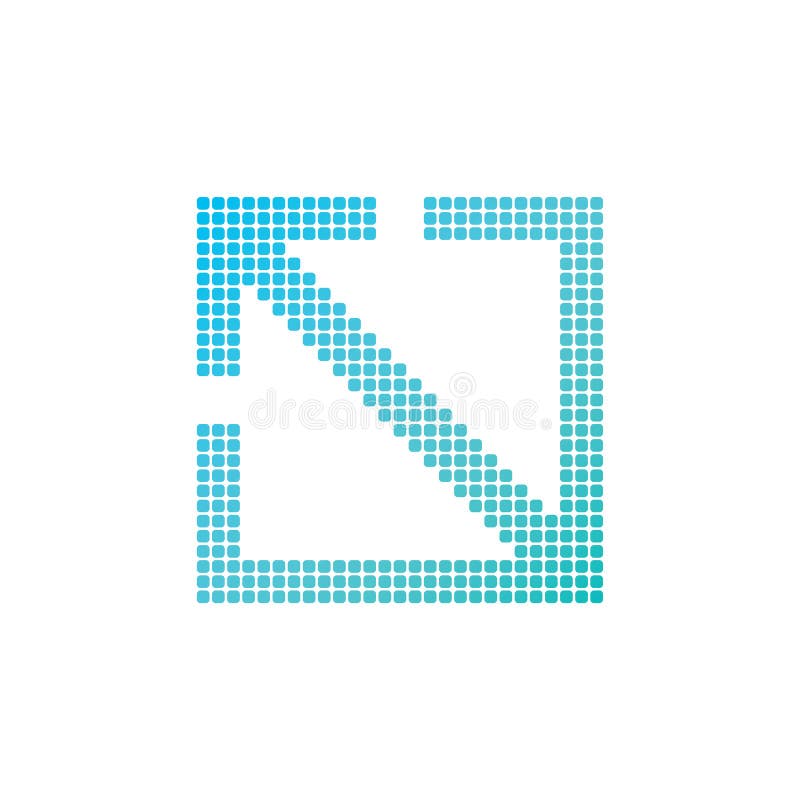 Dot Square Arrow Theme Icon Logo Logotype Stock Vector - Illustration ...