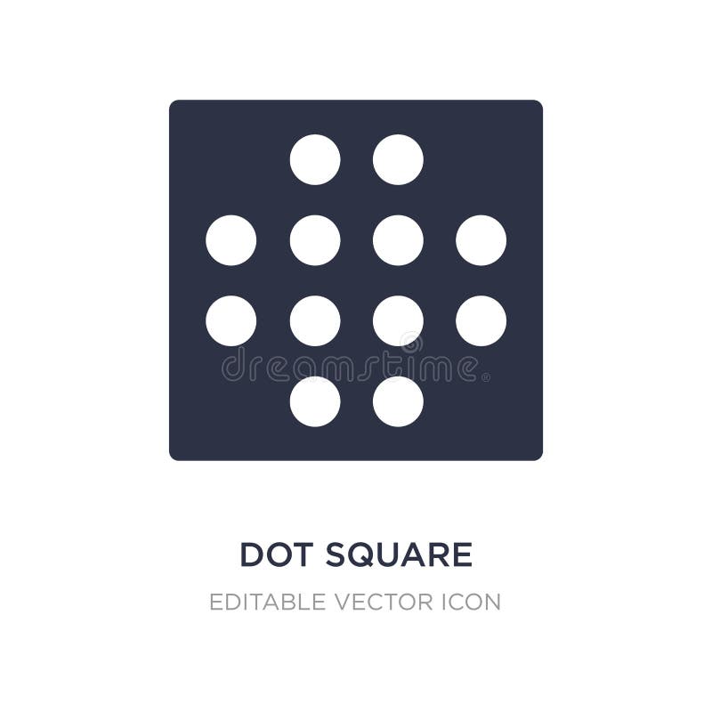 Dot Square Icon on White Background. Simple Element Illustration from ...