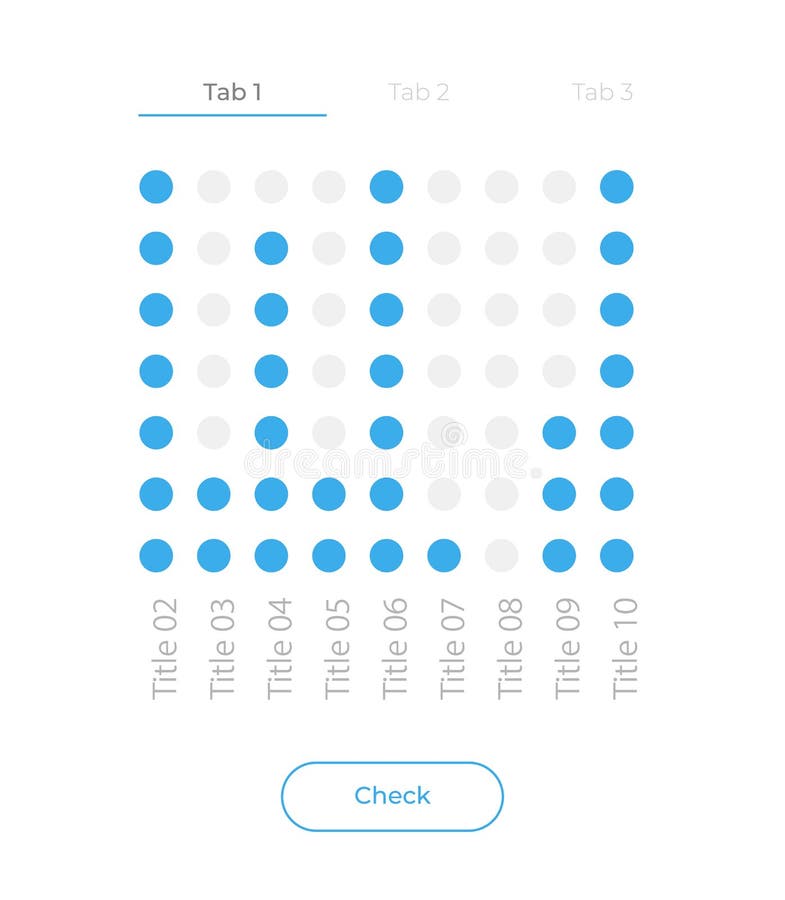 Dot Stacks Chart UI Element Template Stock Vector - Illustration of ...