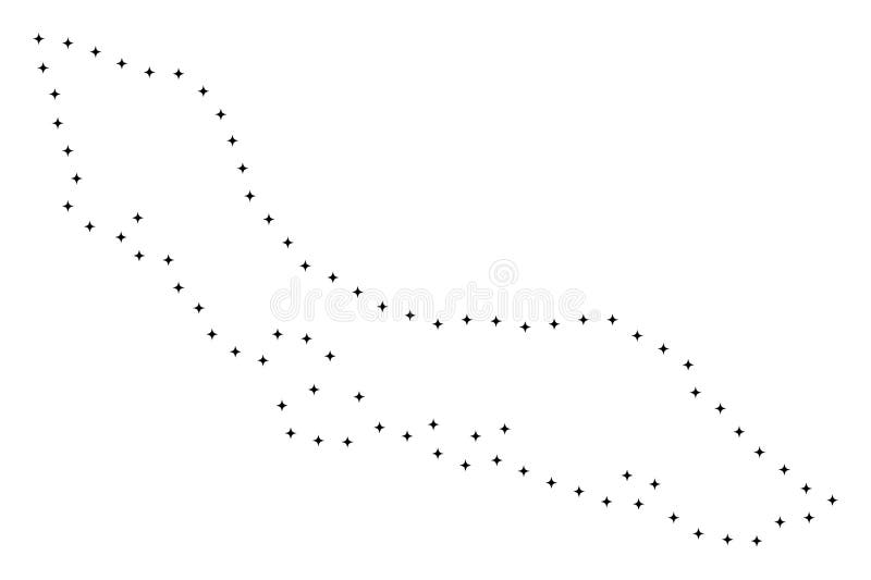 Dot Stroke Curacao Island Map Ilustración del Vector - Ilustración de ...