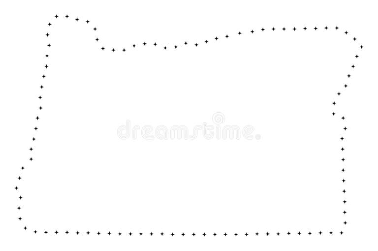 Dot Stroke Oregon State Map Ilustração do Vetor - Ilustração de trilha ...