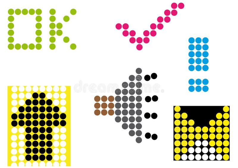 Dot symbols stock vector. Illustration of blank, green - 13236918