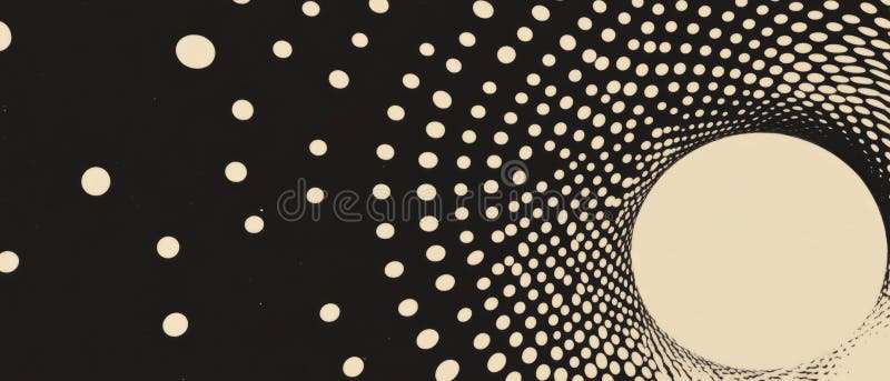Dot Texture with Concentric Circles on a Black Background Creating a ...