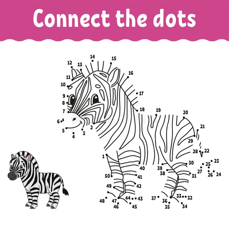 Dot To Dot. Draw a Line. Handwriting Practice. Learning Numbers for ...