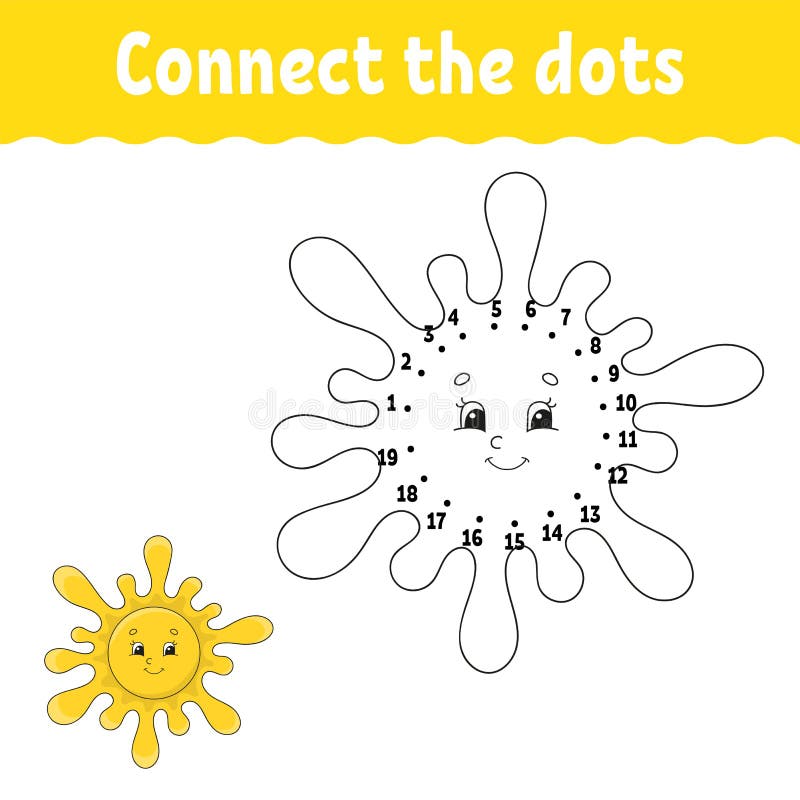 Dot To Dot. Draw a Line. Handwriting Practice. Learning Numbers for ...