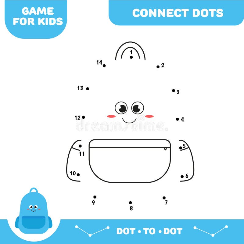 Dot To Dot Educational Game for Preschool Kids. Activity Worksheet ...