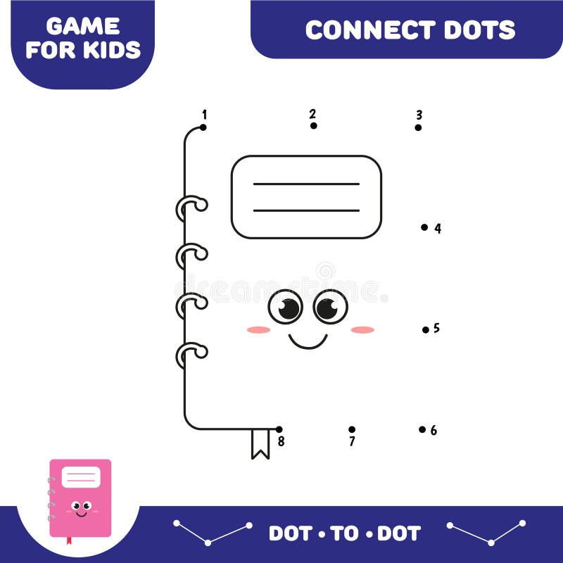 Dot To Dot Educational Game for Preschool Kids. Activity Worksheet ...