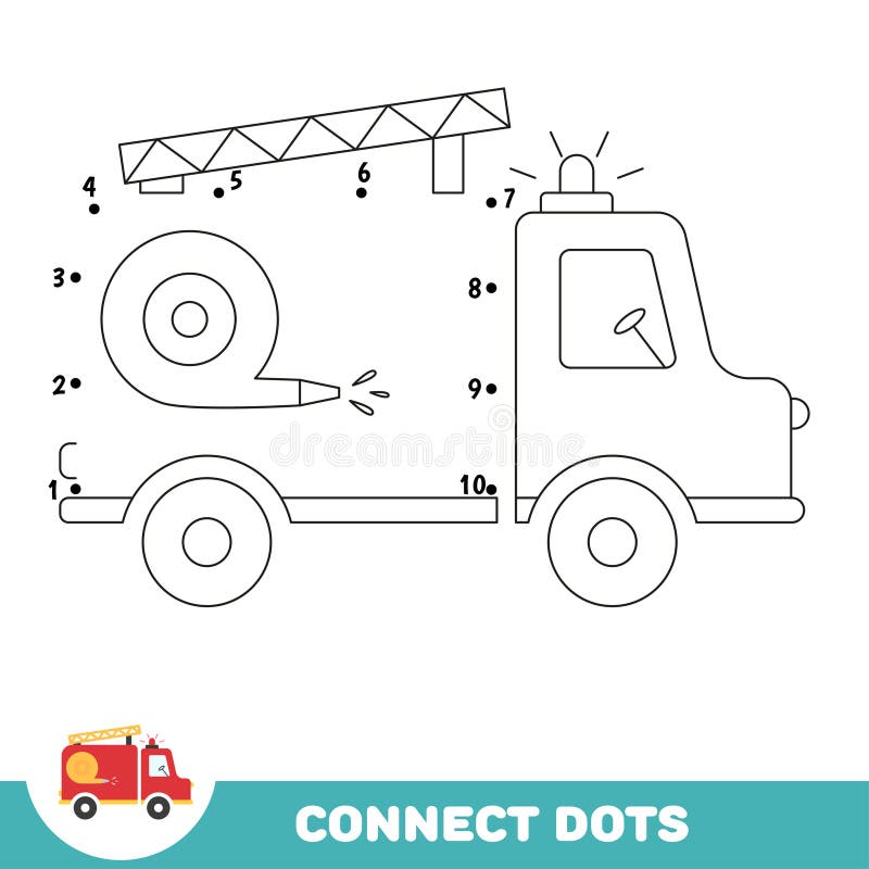 Dot To Dot Educational Game for Preschool Kids. Connect Numbers Stock ...