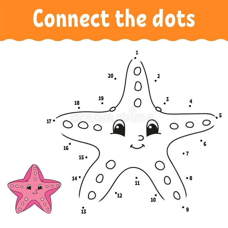Dot To Dot Game. Draw a Line. for Kids. Activity Worksheet. Coloring ...