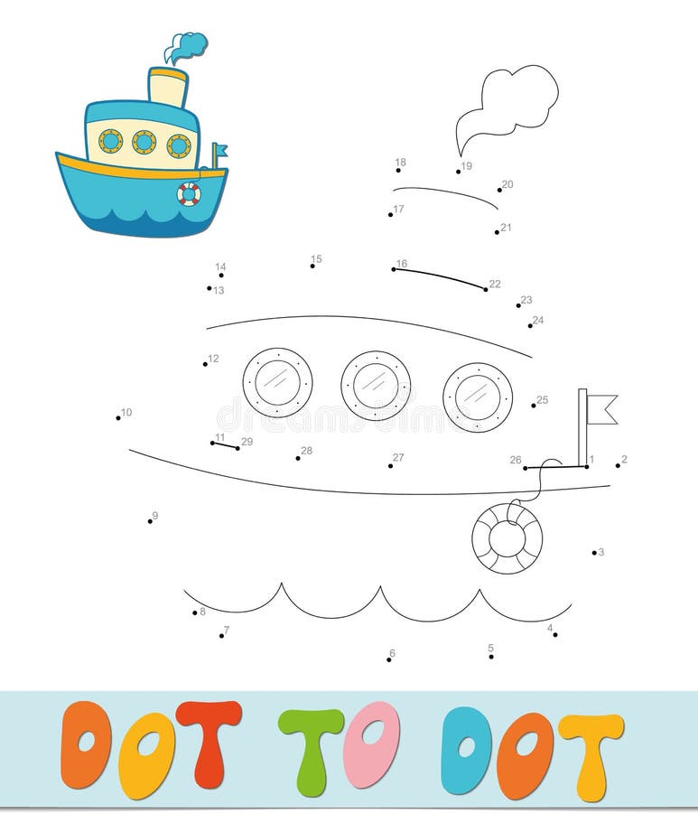 Dot To Dot Puzzle. Connect Dots Game Stock Vector - Illustration of ...