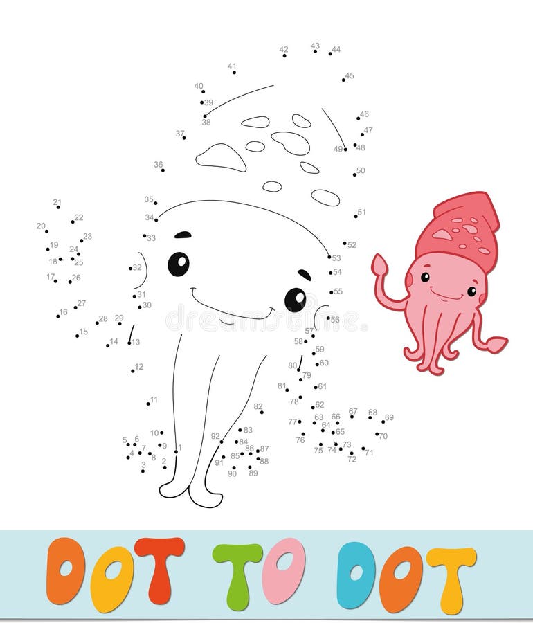Dot To Dot Puzzle. Connect Dots Game Stock Vector - Illustration of ...
