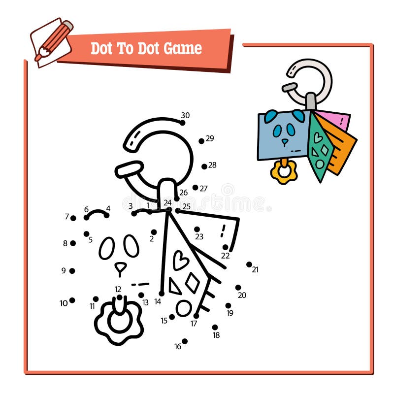 Dot To Dot Puzzle with Doodle Activity Book Stock Vector - Illustration ...