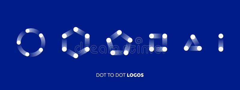 Dot To Dot Shape Logo and Abstract Design. Stock Vector - Illustration ...