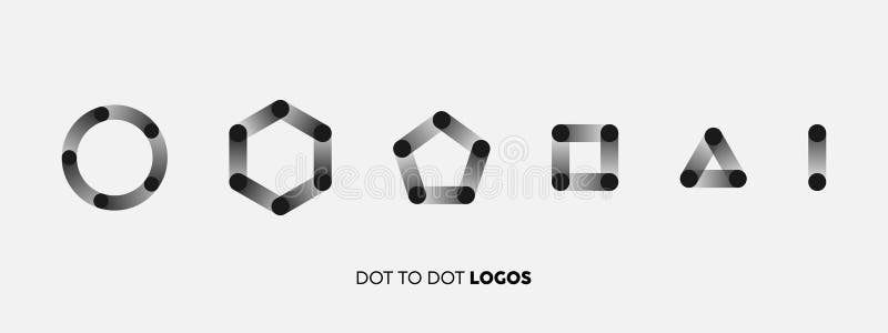 Dot To Dot Shape Logo and Abstract Design. Stock Vector - Illustration ...
