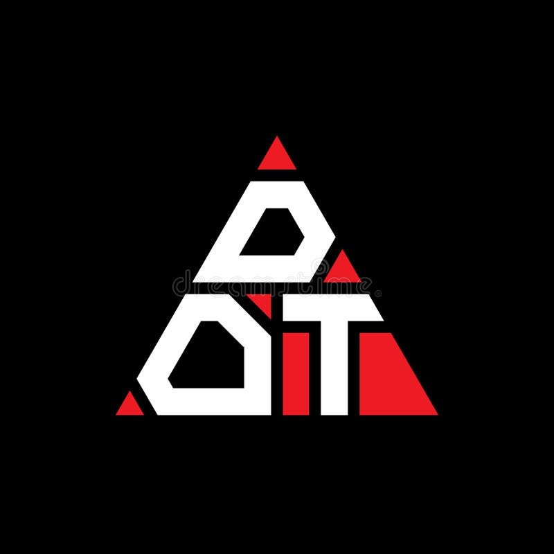 DOT Triangle Letter Logo Design with Triangle Shape. DOT Triangle Logo ...