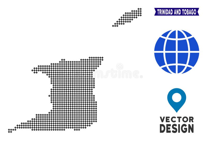 Pixelated Trinidad and Tobago Map Stock Vector - Illustration of ... Pixelated Trinidad and Tobago Map Stock Vector - Illustration of ...