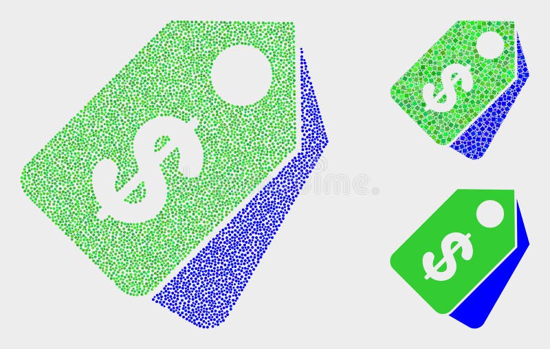 Dot Vector Dollar Tags Icons Stock Vector - Illustration of commerce ...