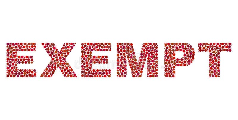 EXEMPT Text in Dot Style stock vector. Illustration of dots - 135168965