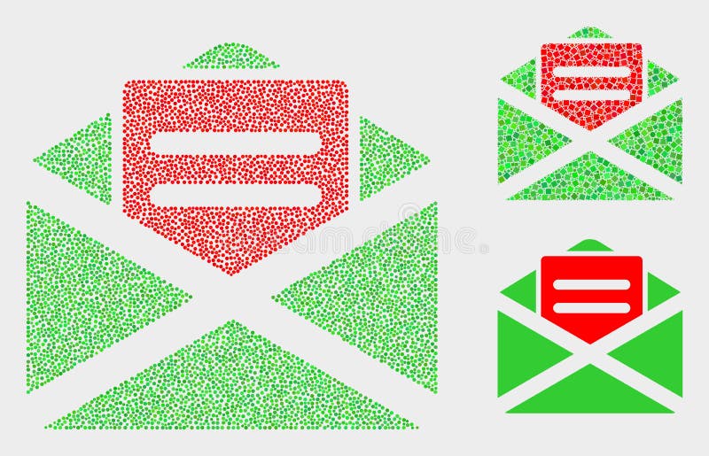Dot Vector Open Mail Icons stock vector. Illustration of pixelated ...