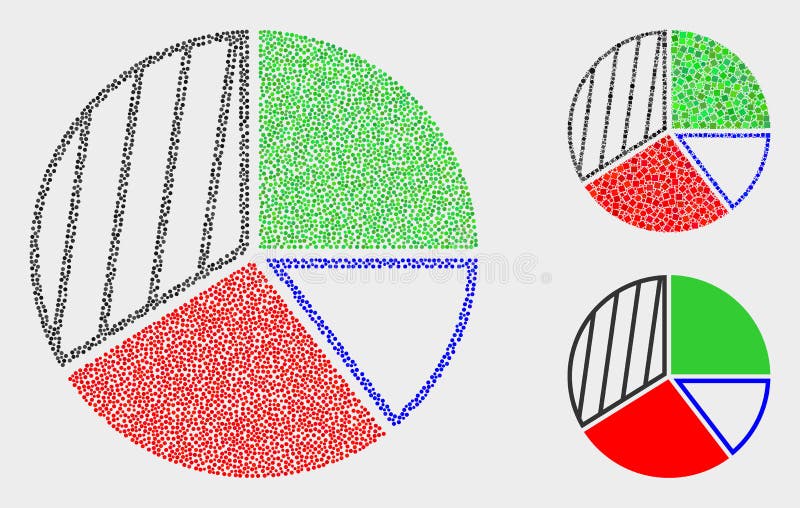 Dot Vector Pie Chart Icons stock vector. Illustration of circle - 150946837