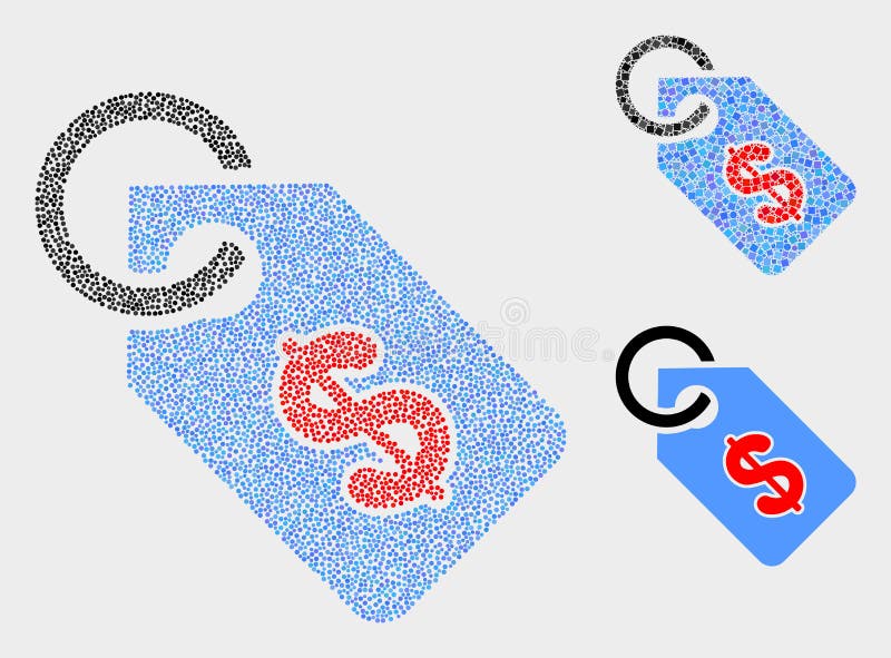 Dot Vector Price Tag Icons stock vector. Illustration of pixel - 150947069