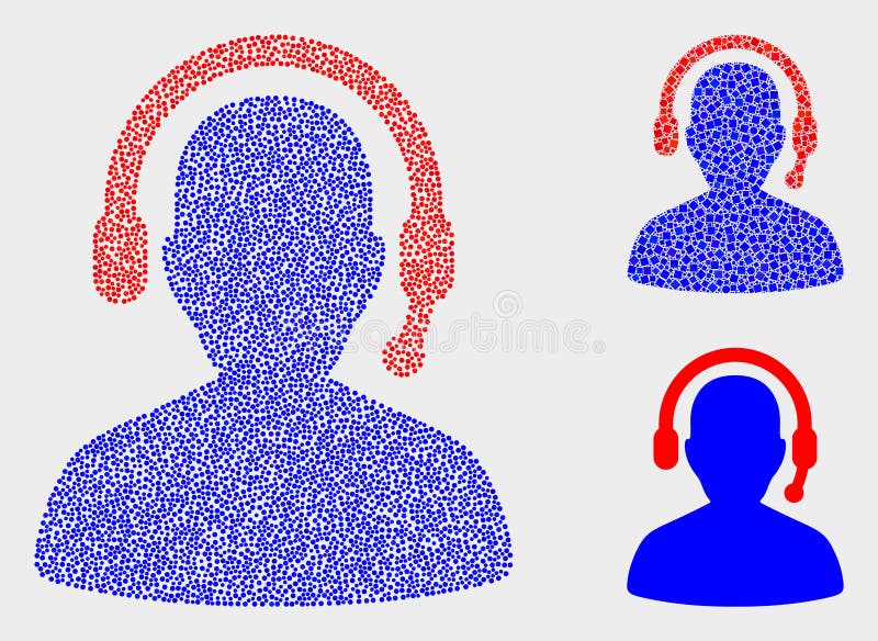 Dot Vector Radio Operator Icons Stock Vector - Illustration of contact ...