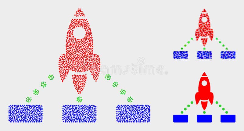 Dot Vector Rocket Links Icons Stock Vector - Illustration of pattern ...