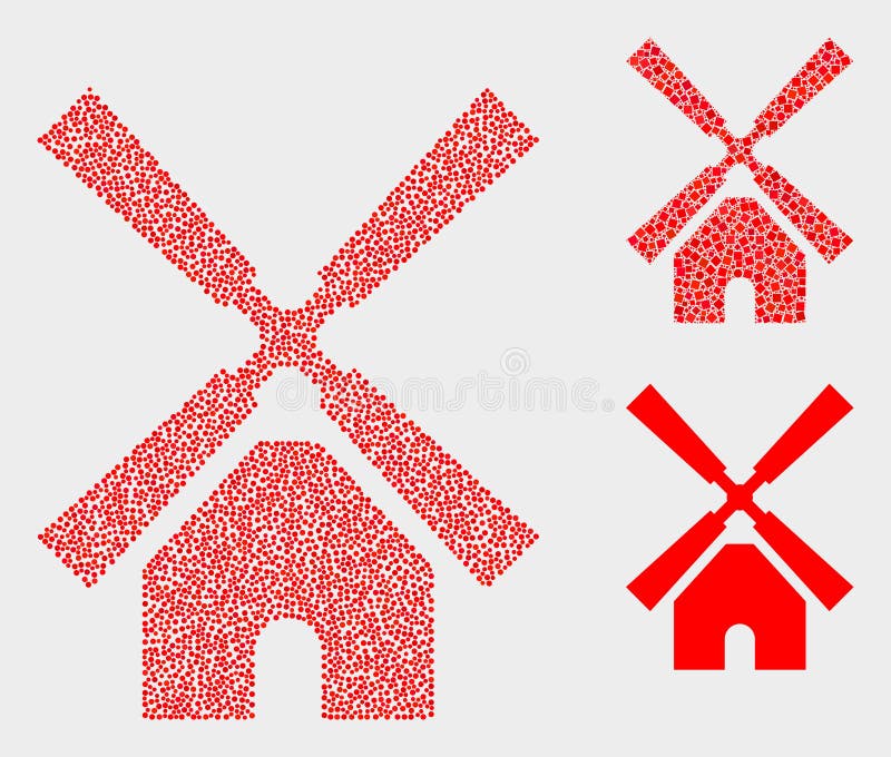 Dot Vector Windmill Icons stock vector. Illustration of electricity ...