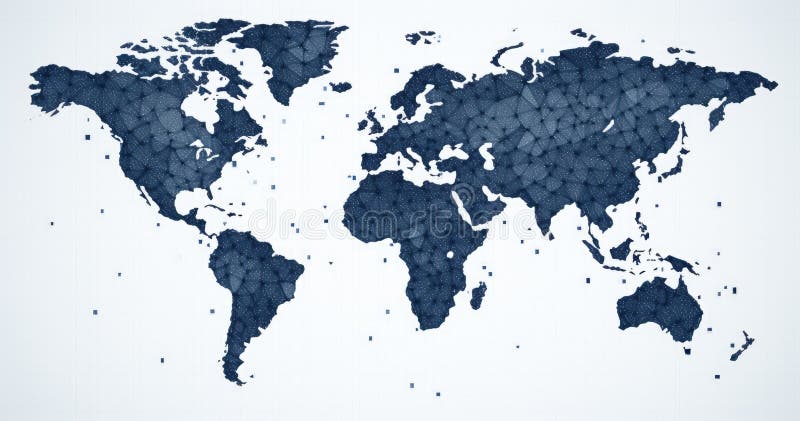 The Dot World Map. Wall World Map Stock Image - Image of international ...