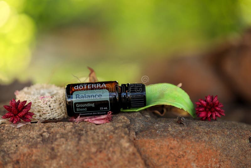 Doterra Essential Oils in Natural Setting Editorial Stock Image - Image ...
