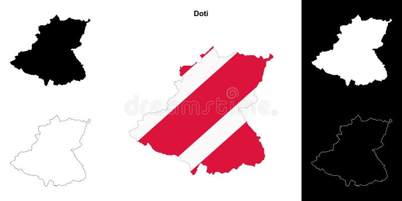 Doti outline map stock vector. Illustration of border - 371576140