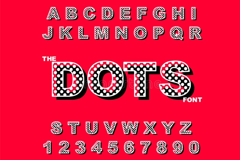 Dots Alphabet. Vector of Modern Bold Font. Stock Vector - Illustration ...