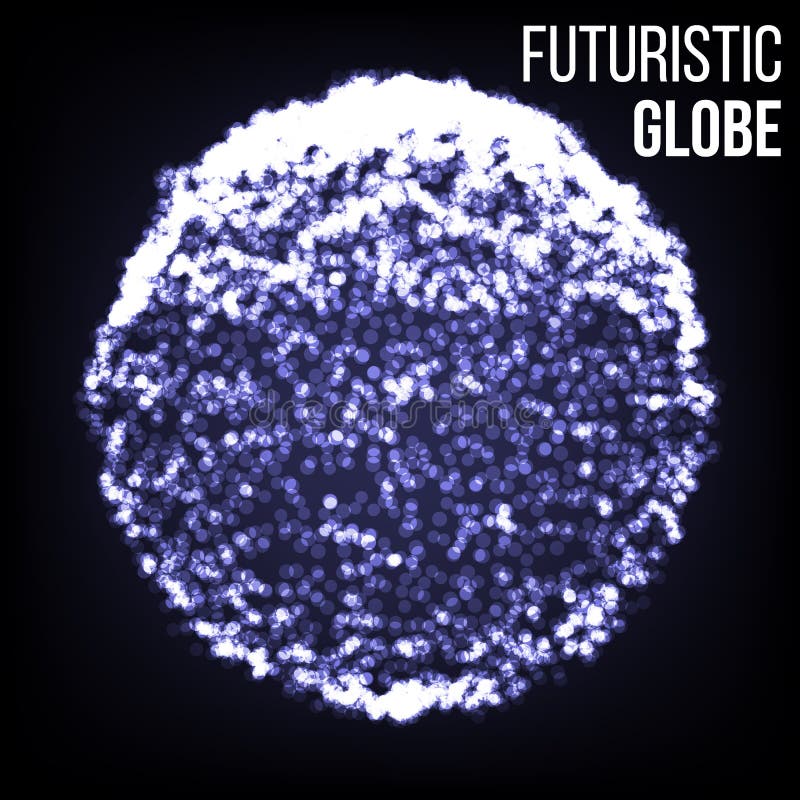 Dots Array and Lines. Vector Illustration. Big Data Visualization ...