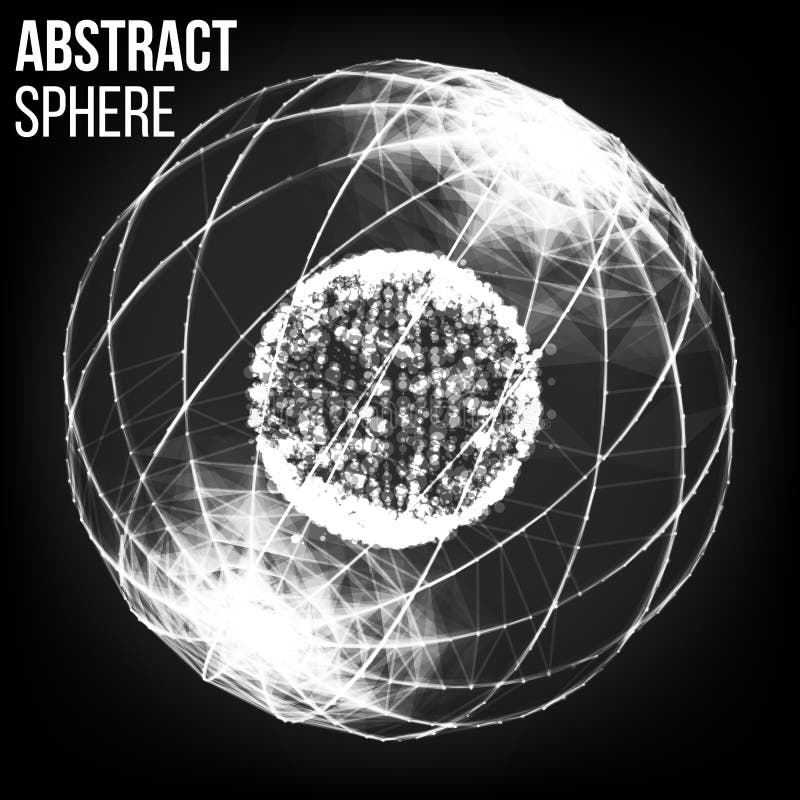 Dots Array And Lines Vector Illustration Big Data Visualization Abstract Vector Background