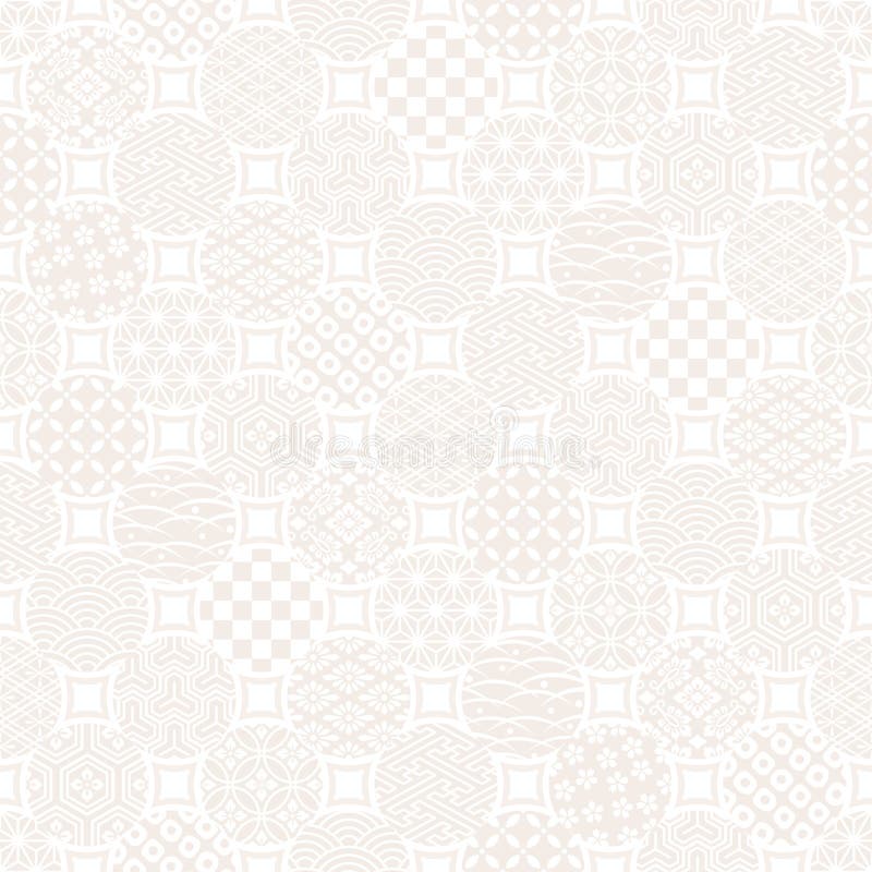 Dots Background with Japanese Traditional Design. Stock Vector ...