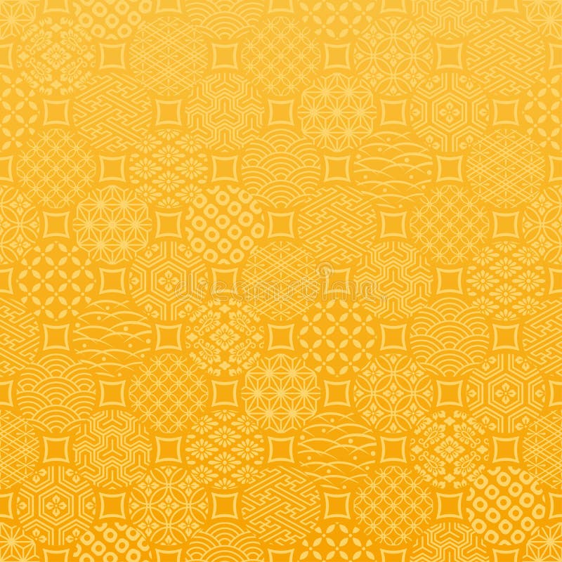 Dots Background with Japanese Traditional Design. Stock Vector ...