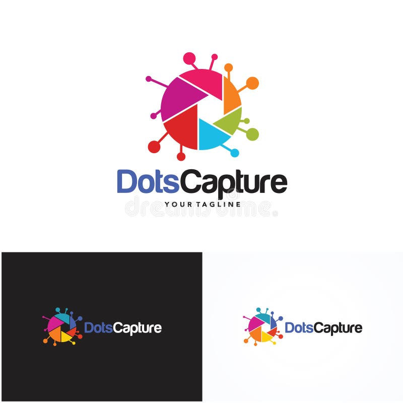 Dots Capture Logo Design Template Stock Illustration - Illustration of ...