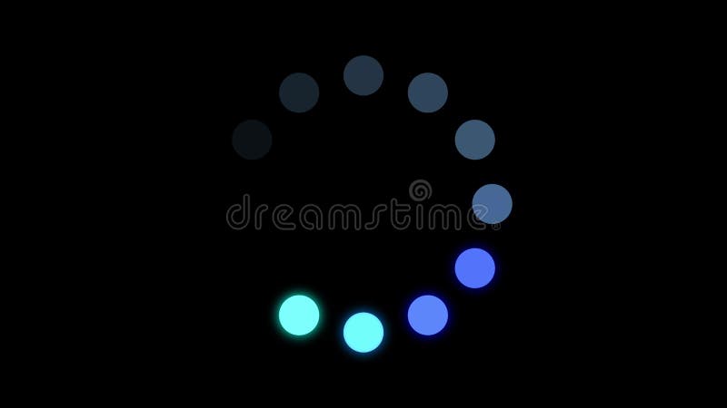 Black and White Dots Preloader Loop Stock Video - Video of menu ...