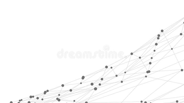 Dots Connected by Lines. Abstract Wave. Minimalist Mesh. Abstract ...