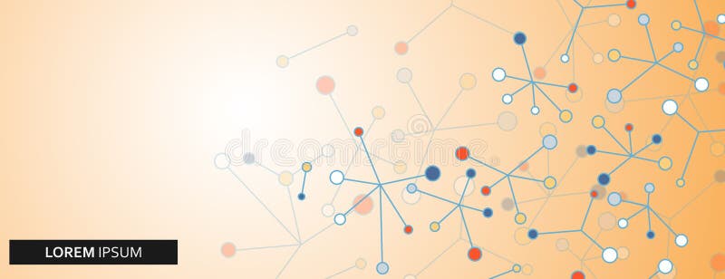 Dots with Connections Lines. Circle Global Connectivity Design. Vector ...